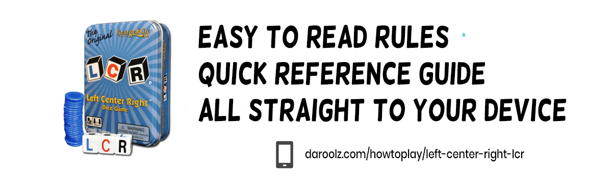 How To Play Left Center Right LCR Table Top Game Guides Daroolz Learn How To Play Tabletop 